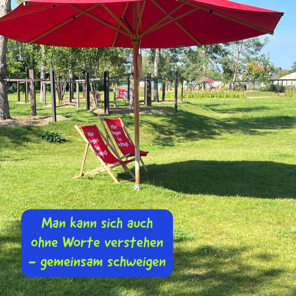 Man kann sich auch ohne Worte verstehen - gemeinsam schweigen
